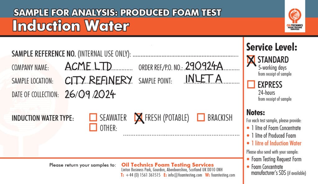 Produced Foam Testing - Oil Technics - Foam Testing Services